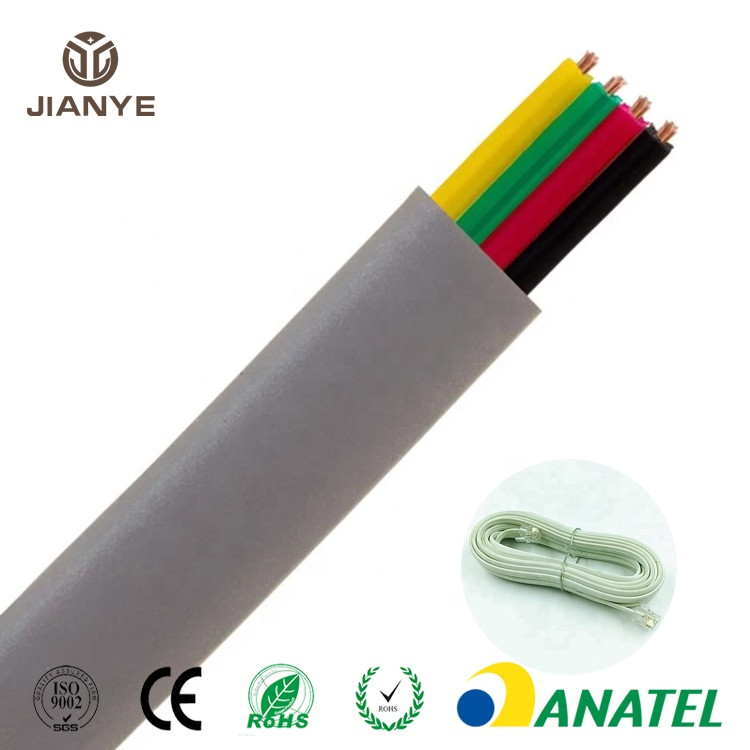 Buy Outdoor Cat3 Black Copper Drop Wire Telephone 2 Pairs Twisted Cable ...