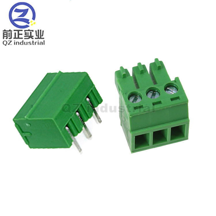 Buy Qz 3.81mm Pitch Pcb Connector 3-pin Pcb Screw Terminal Electronics ...