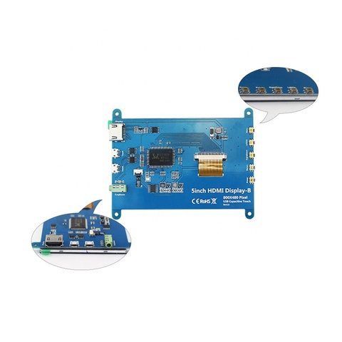 Buy Raspberry Pi 5 Inch Lcd 800x480 Capacitive Touch Screen Display ...