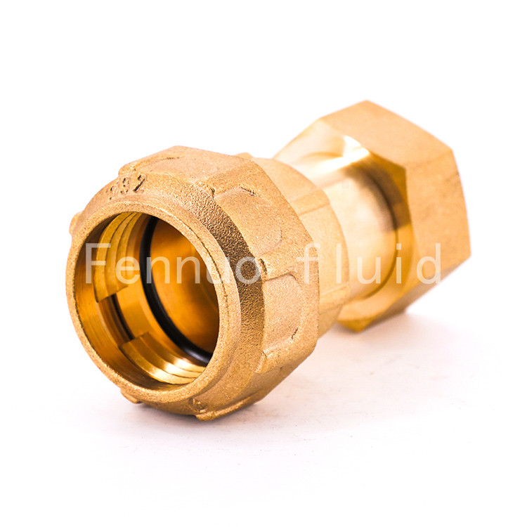 Buy Spain Market Female Threaded Straight Coupler Coupling Compression Brass Forging Pe Pipe ...