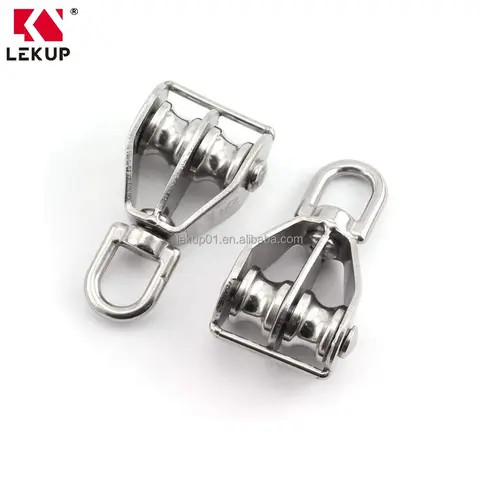 Buy Stainless Steel Rope Roller Pulley Crane Cable Pulley Roller Double ...