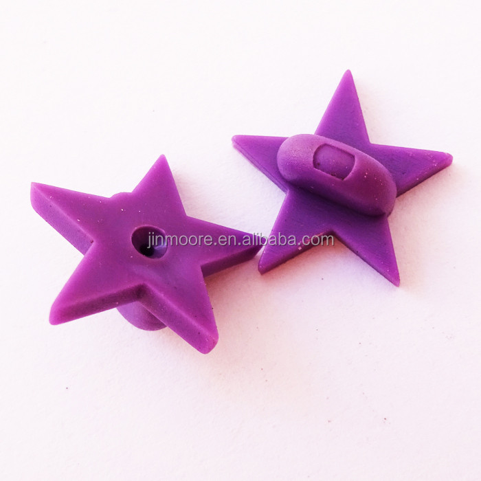 Buy Star Shaped Rubber Pvc Pin Back Plastic Pin Lock from Shenzhen ...