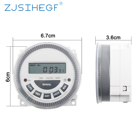 Buy Tm619 Ac220v 230v 240v 16a Digital Lcd Power Timer Programmable Time Switch Relay With ...