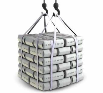Buy Ton Pp Jumbo Bag Cement Packing Square Soft Lifting Cement Bag ...
