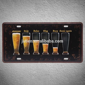 Buy Wholesale Tin Sign Custom Embossed Metal Plate15*30cm Promotional ...