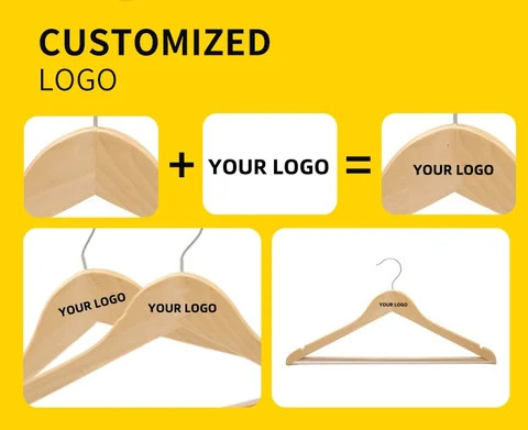 Buy Wooden Clothes Hangers Manufacturer Clothing Store Anti-slip Solid ...
