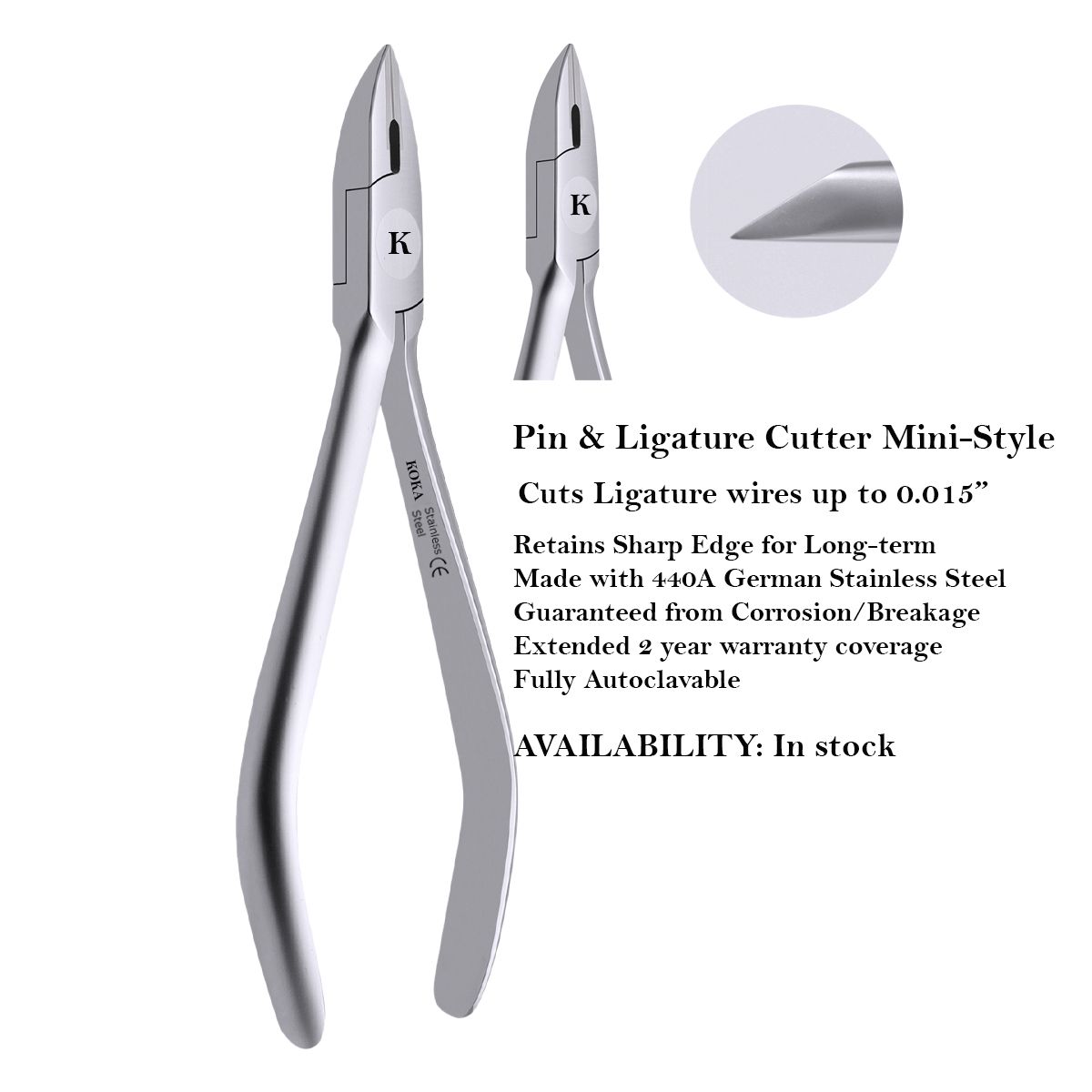 Buy Pin And Ligature Cutter 15° Angle Long Handle from KOKA INSTRUMENTS ...