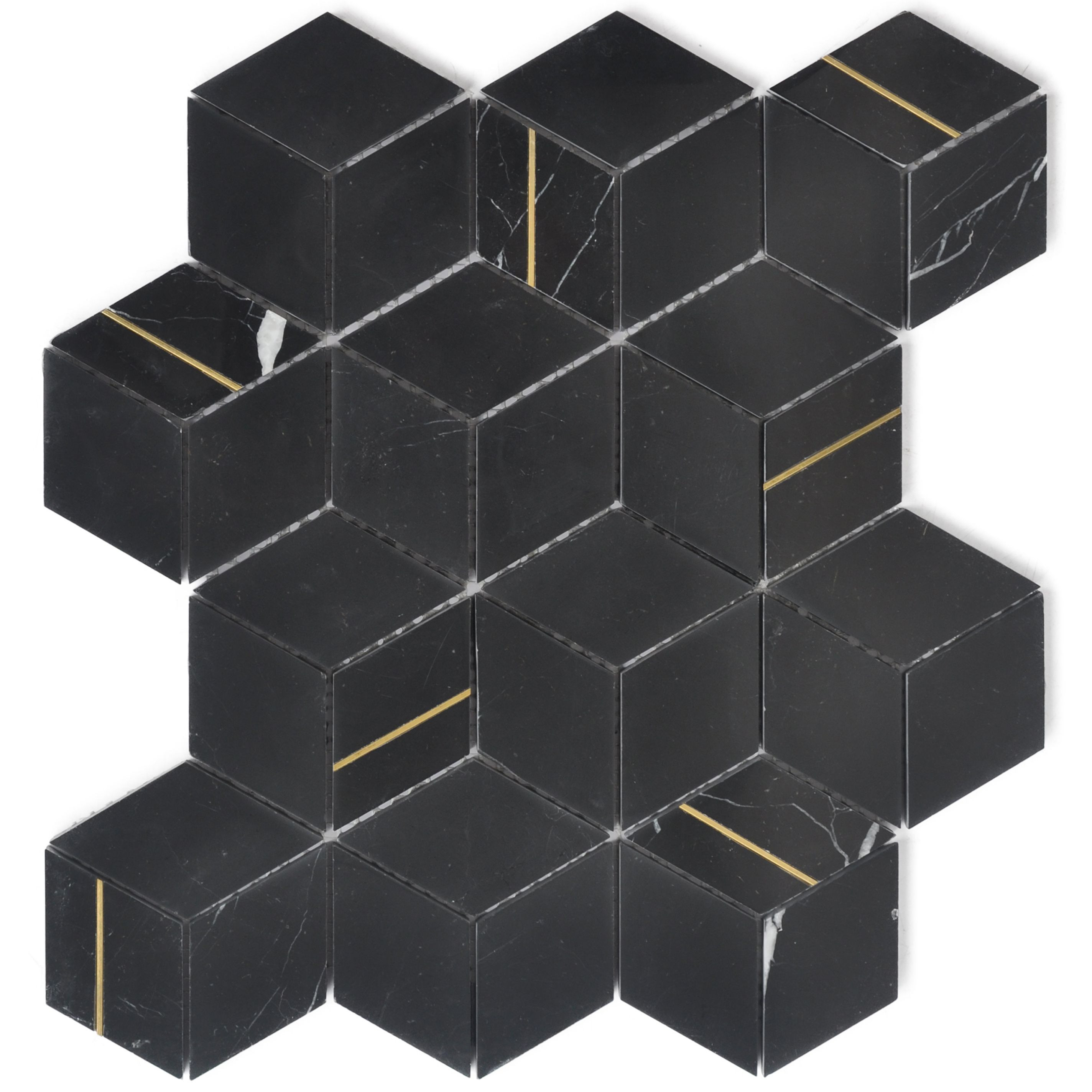 Buy Nero Marquina Mosaic Tile Imp-ner-12ga from FOSHAN TERESA TILE AND ...