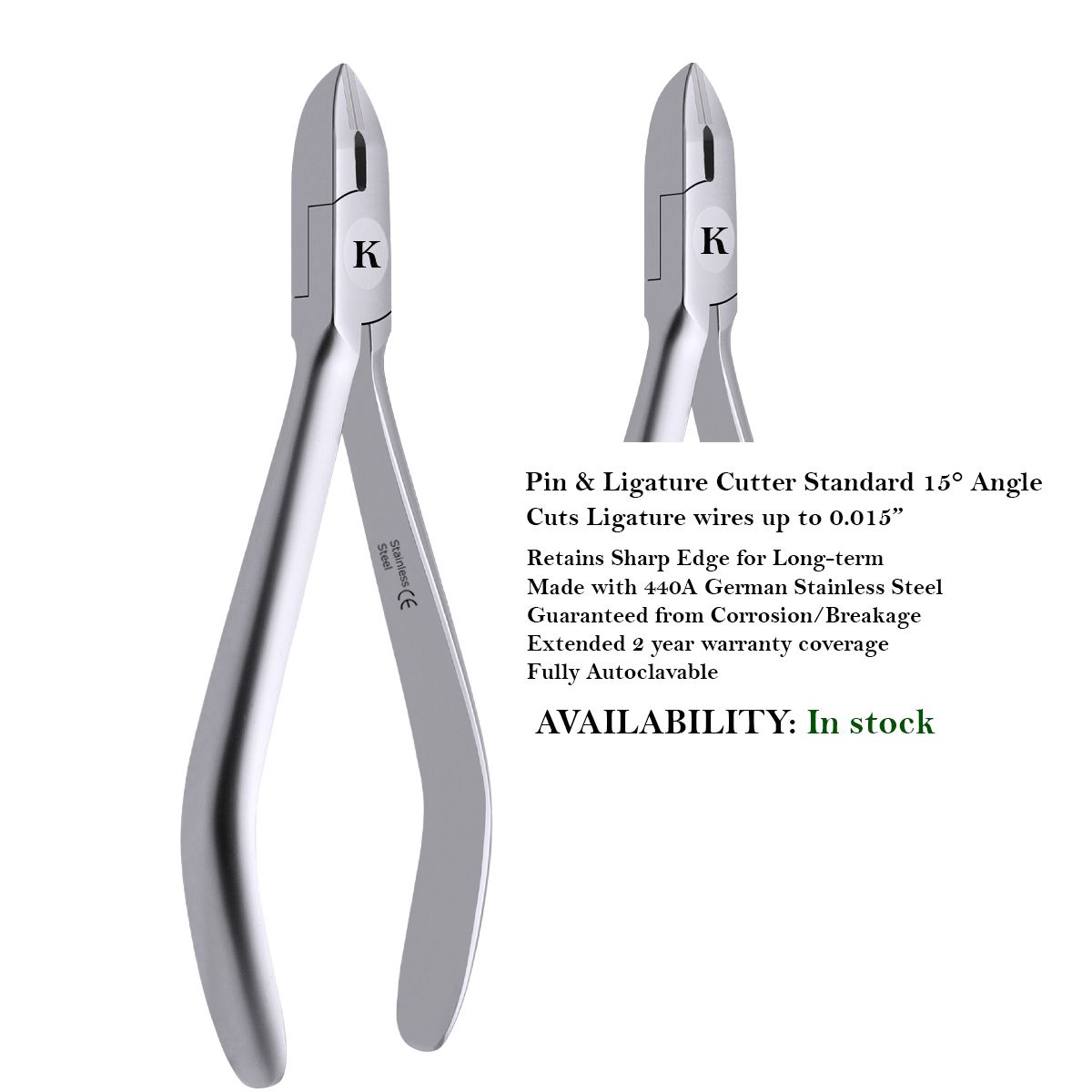 Buy Pin And Ligature Cutter 15° Angle Long Handle from KOKA INSTRUMENTS ...
