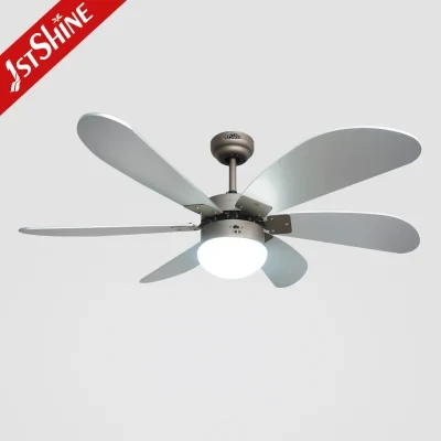 Buy 1stshine Ceiling Fan Simple Home Silver Color 6 Mdf Blades Remote ...