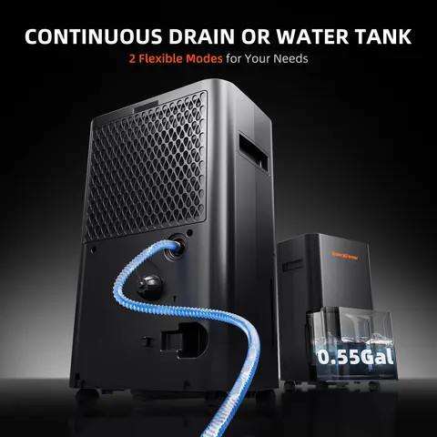 Buy 32 Pint Compressor Dehumidifier With Drain Hose For Grow Tent And ...