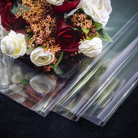Buy 54cm*54cm 23mic Clear Cellophane Paper Sheet Glassine Flower ...
