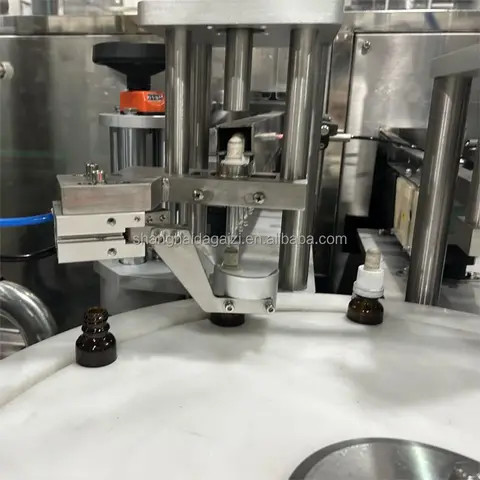 Buy Automatic Small Bottle Windshield Washer Fluid Filling Capping Labeling Machine For Dropper ...