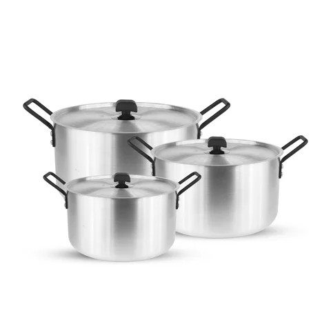 Buy Chef Cookware Stock Pots 7 Pcs Set Large Aluminum Cooking Pot ...