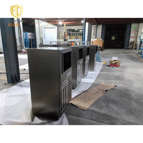 Buy Commercial Stainless Steel Outdoor Ash Tray Garbage Metal Trash Bin ...