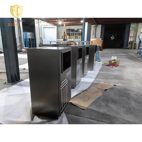 Buy Commercial Stainless Steel Outdoor Ash Tray Garbage Metal Trash Bin ...