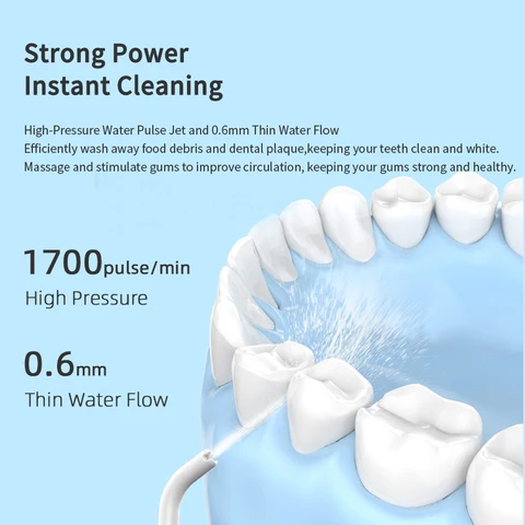 Buy Cordless Water Flosser Portable Dental Floss Kit Rechargeable ...