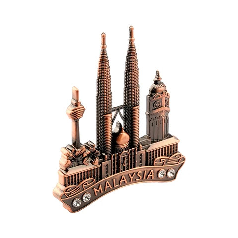 Buy Custom 3d Enamel Fridge Magnet Malaysia Twin Towers Tourist ...