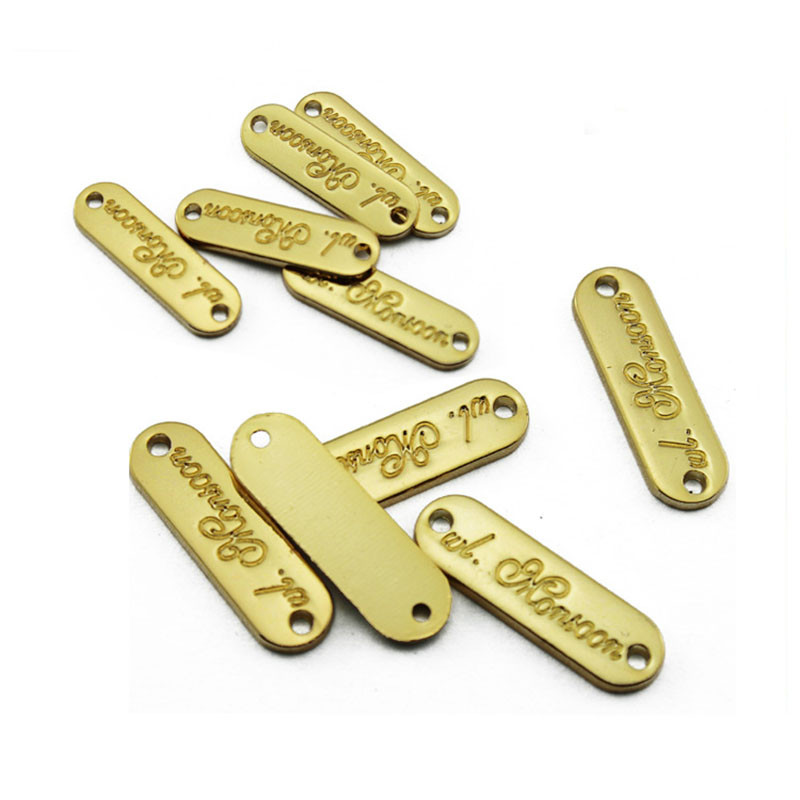 Buy Custom Brand Metal Logo Embossed Alloy Aluminum Antique Brass ...