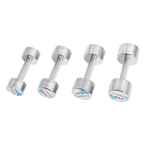 Buy Custom Factory 2 Kg Stainless Steel Cast Iron Chromed Dumbbell Set ...