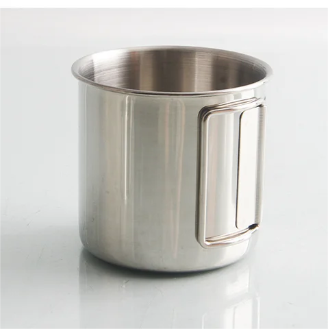 Buy Custom Mug Stainless Steel Outdoor Mugs Sport Double Wall Foldable ...