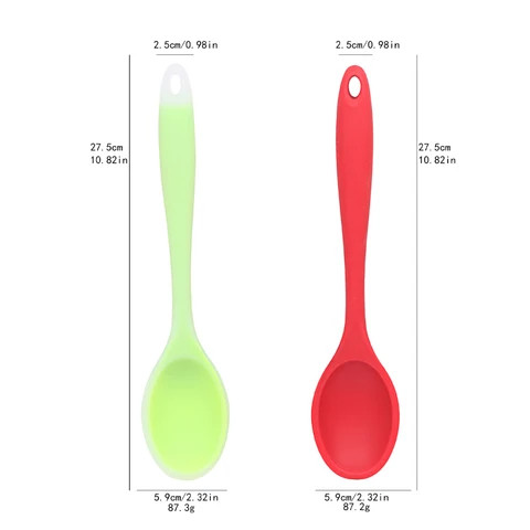 Buy Custom Silicone Solid Spoon Cooking Spoon Serving Tool For Soup,mixing, Stirring And Baking ...
