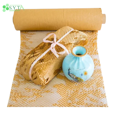 Buy Eco-friendly Biodegradable Gift Wrap Paper Recycled Brown Honeycomb ...