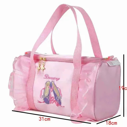 Buy Embroidery Ballet Shoes Girl Backpack For Dancing Lace Pink Dance ...