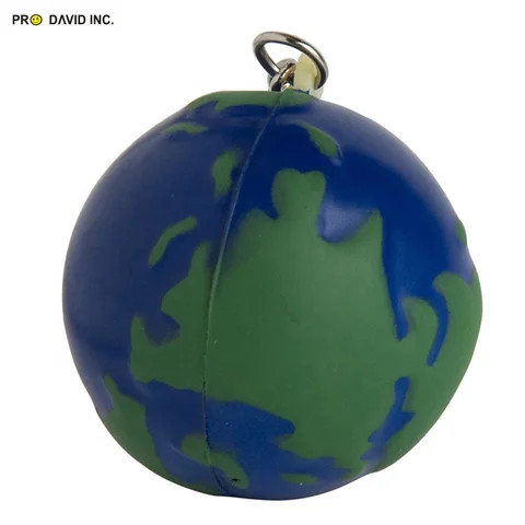 Buy Kawaii Promotional Anti Stress Ball Key Chain Globe Shaped Keyring ...