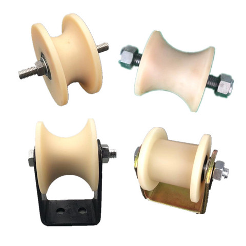 Buy Plastic Nylon Rope Pulley Wheel With Steel Bracket U H V Groove ...