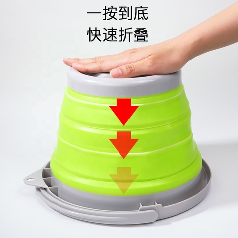 Buy Portable Retractable Outdoor Water Storage Plastic Bucket Folding ...