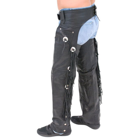 Buy Quality Black Genuine Cowhide Leather Horse Riding Chaps Custom ...