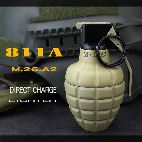 Buy Rechargeable Lighter Dual Arc Military Model M26a2 Grenade Creative ...