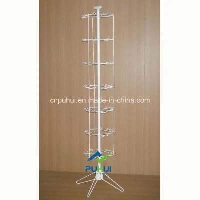 Buy Retail Store Metal Rack 3 Sides Compact Pegs Spinner Display ...