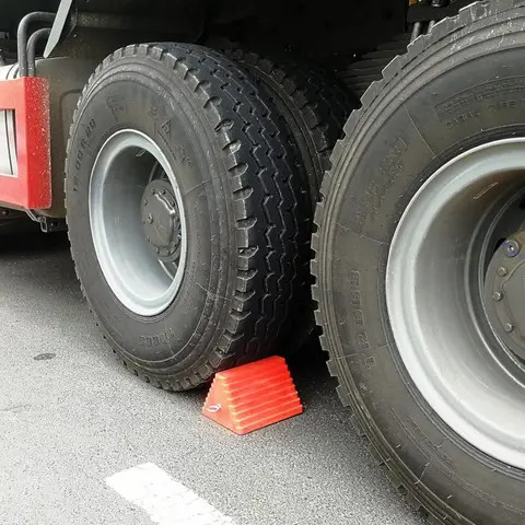 Buy Striking Color Pu Wheel Chock Emergency Tool For Car Wheel Chocking ...