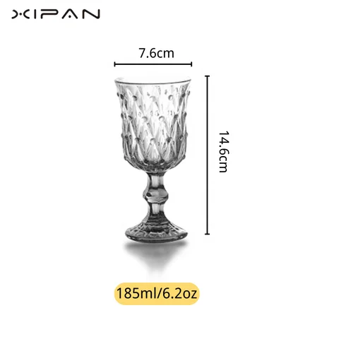 Buy Vintage Elegant Red Wine Goblet Custom Water Cup With Colorful ...