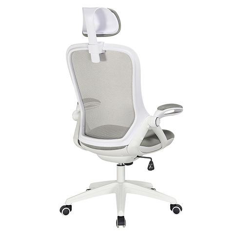 Buy White Mesh Office Chair Ergonomic Task Desk Chair With Adjustable ...