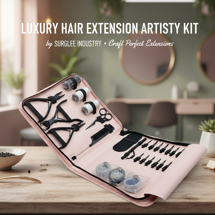 Buy Hair Salon Tools Kit Included Pliers, Clips, Beads, Scissor, Comb ...
