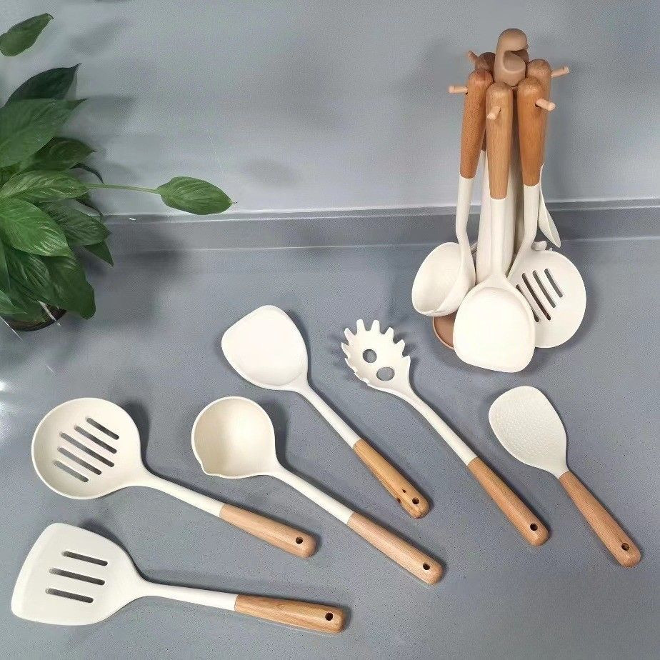 Buy Wooden Handle Silicone Kitchenware 6 Piece Set from Yangjiang ...