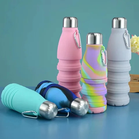 Buy 2022 New Creative Foldable Silicone Coke Bottle Large Capacity ...