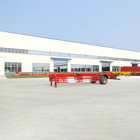 Buy 3axles 20ft 40ft Frame Shipping Chassis Skeletal Skeleton Semi Trailer 40ft Container ...