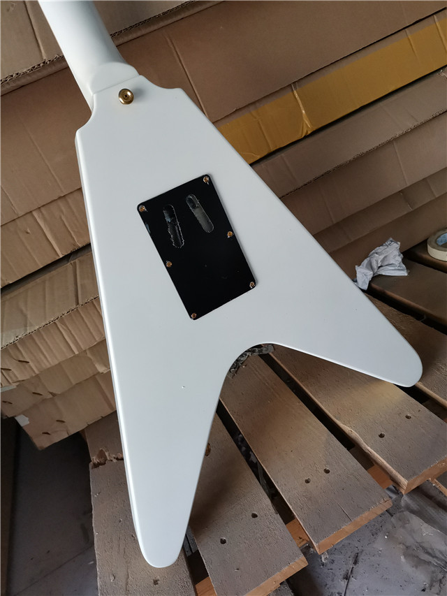 Buy 6 Strings Left-handed Flying V Body Electric Guitar With Golden ...