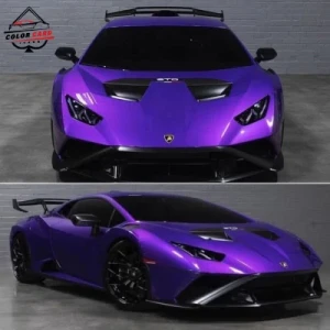 Buy Air Release Car Sticker Pet Fluorescent Purple Vinyl Wrap Film from ...