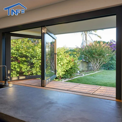 Buy Aluminium Sound Proof Balcony Slide Large Folding Window Bi Fold ...