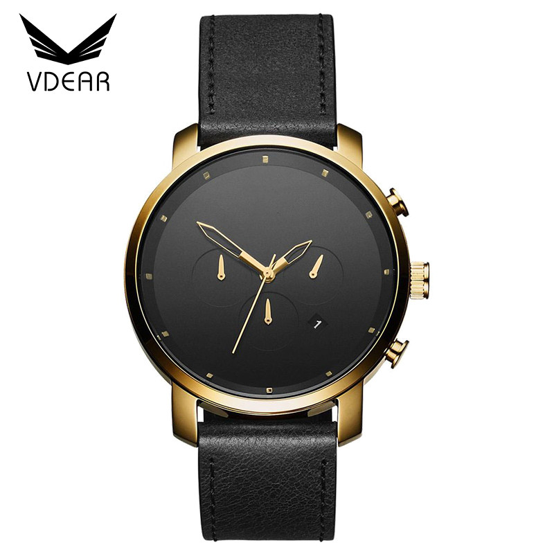 Buy Black Face Three Eyes Custom Logo Watches Men Men Chronograph ...