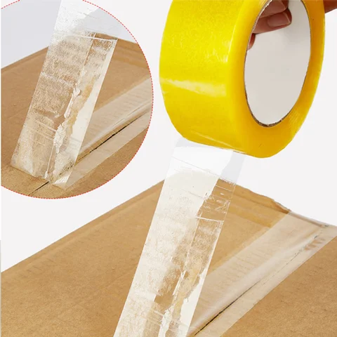 Buy Bopp Transparent Yellow Sealing Box Tape For Express Delivery, E ...