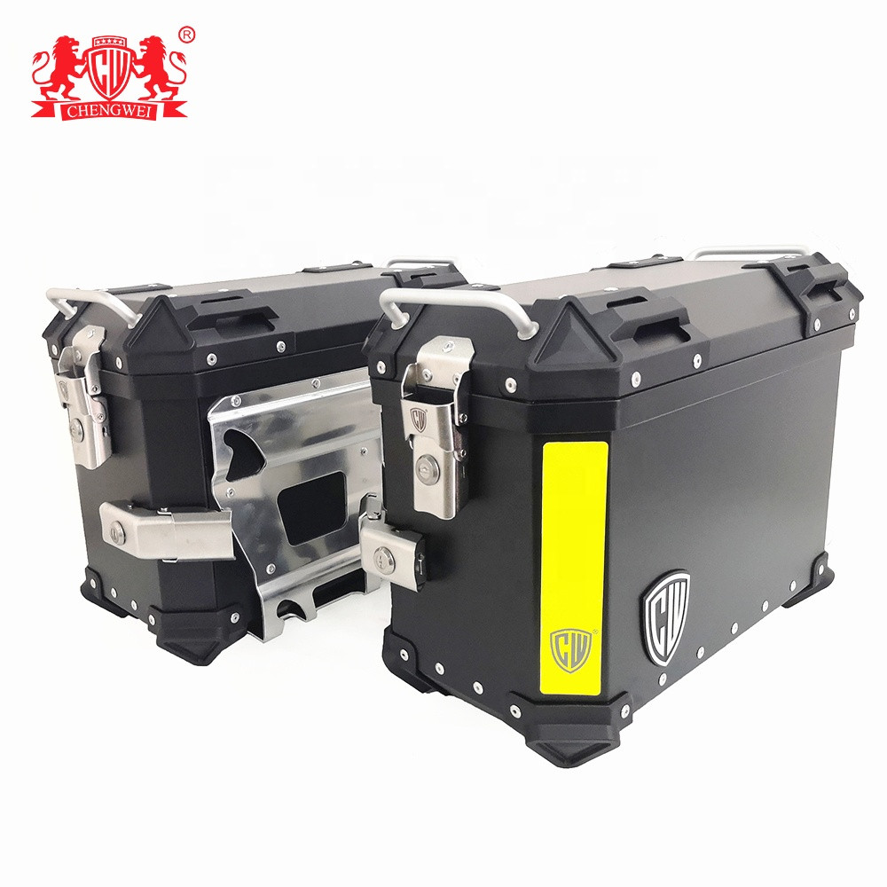 Buy C3-set 40l+28l Bk Chengwei Aluminum Motorcycle Tail Case Top Box ...