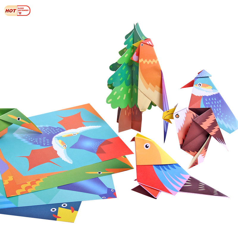 Buy Custom Creative Origami Folded Paper Handmade Crafts Flower Crane ...