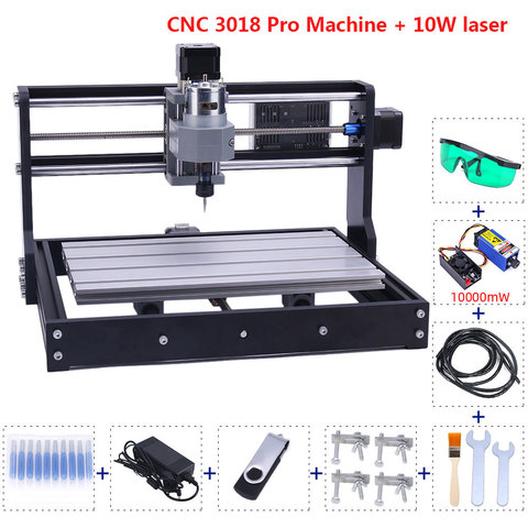 Buy Disassembled Mini Cnc 3018 Pro 5500mw Engraving Machine Pcb Milling ...