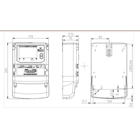 Buy Electric Energy Metering Function Dtad178 Three Phase Digital Multi ...